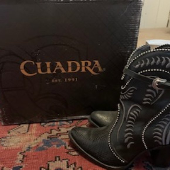 Cuadra | Shoes | Cuadra Python Leather Handmade Mexico Black Leather ...